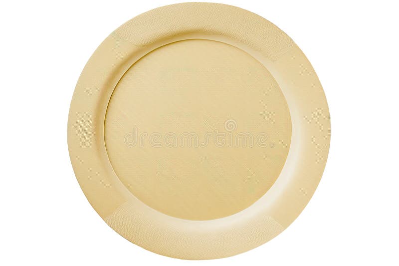Beige Paper Plate on a Transparent Background. Generative AI Stock ...