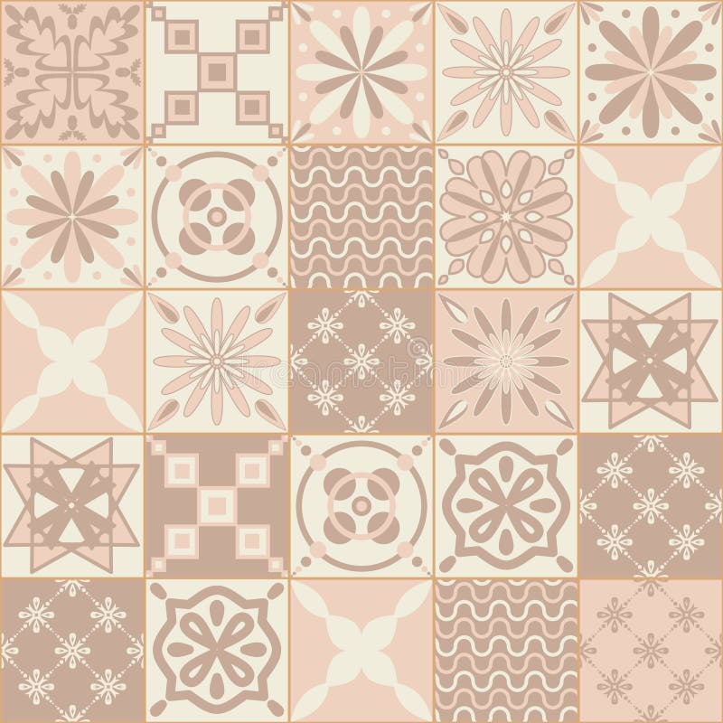 Beige Pastel Square Ceramic Tiles, Vector Illustration for Interior ...