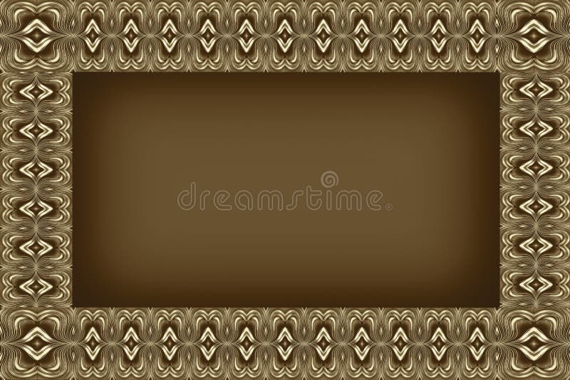 Beige patterned frame stock illustration. Illustration of drawing ...