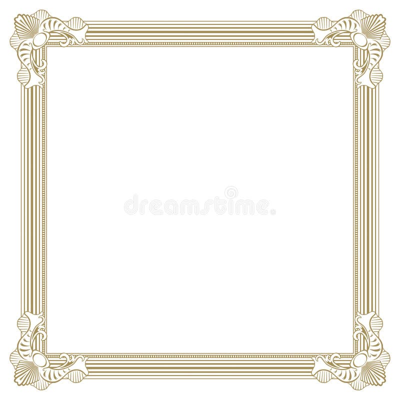 Beige photo frame stock illustration. Illustration of style - 73679082