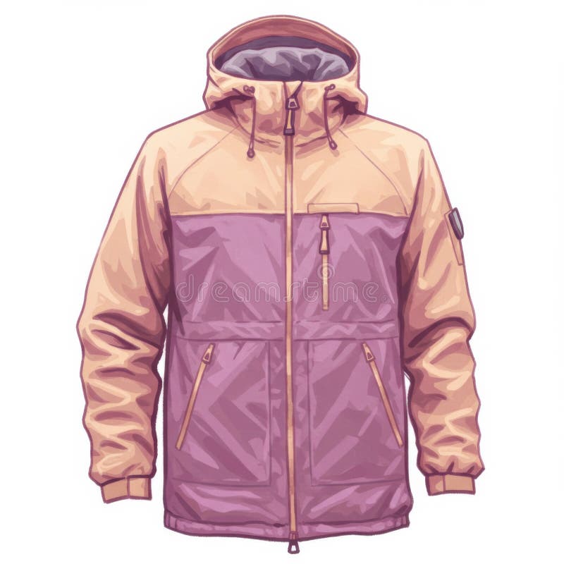 Beige and Pink Hooded Jacket Pixel Art Illustration Stock Illustration ...