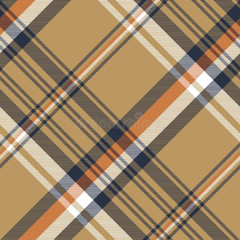 Beige Plaid Tartan Diagonal Seamless Fabric Texture Stock Vector ...