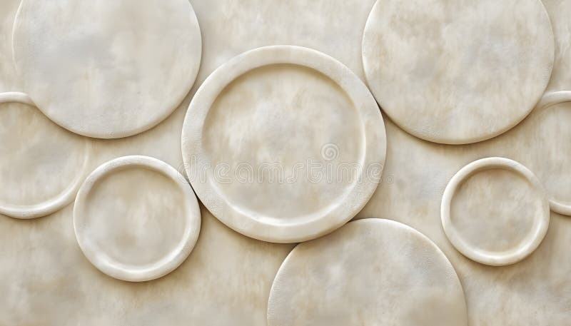 Beige Plush Surface with Recessed Circles Stock Photo - Image of plush ...