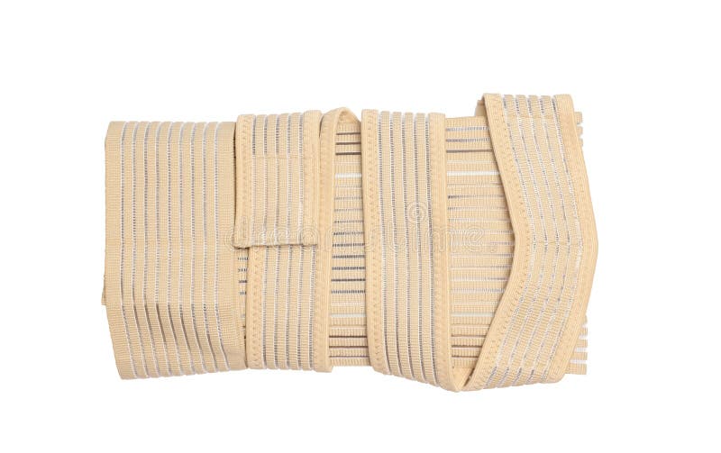 Beige Posture Corrector Isolated on White, Top View Stock Photo - Image ...