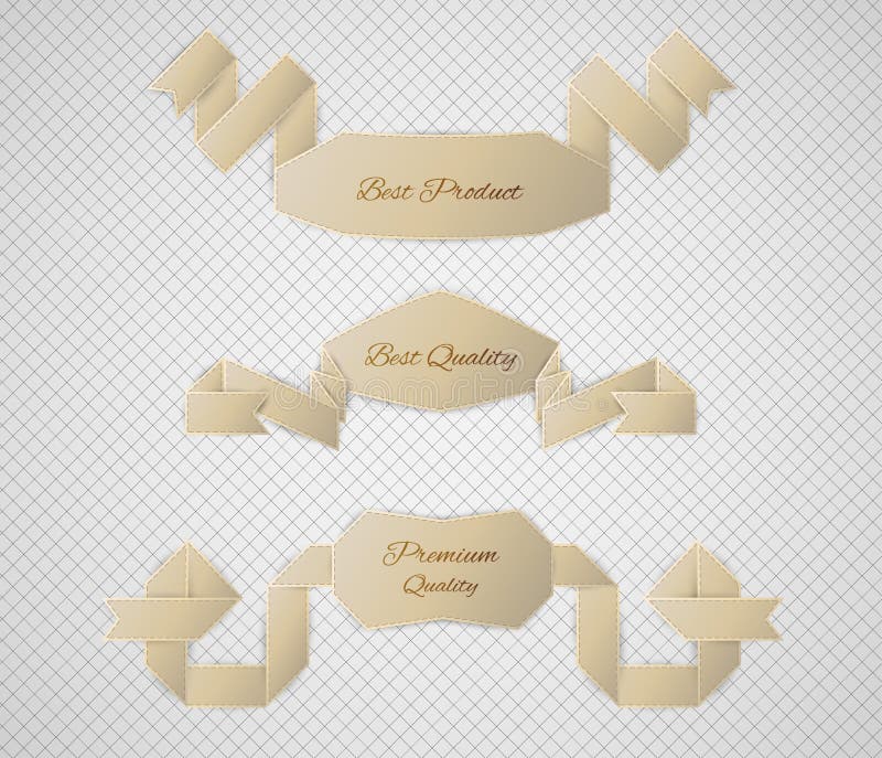 Beige quality label stock illustration. Illustration of eps10 - 49413194