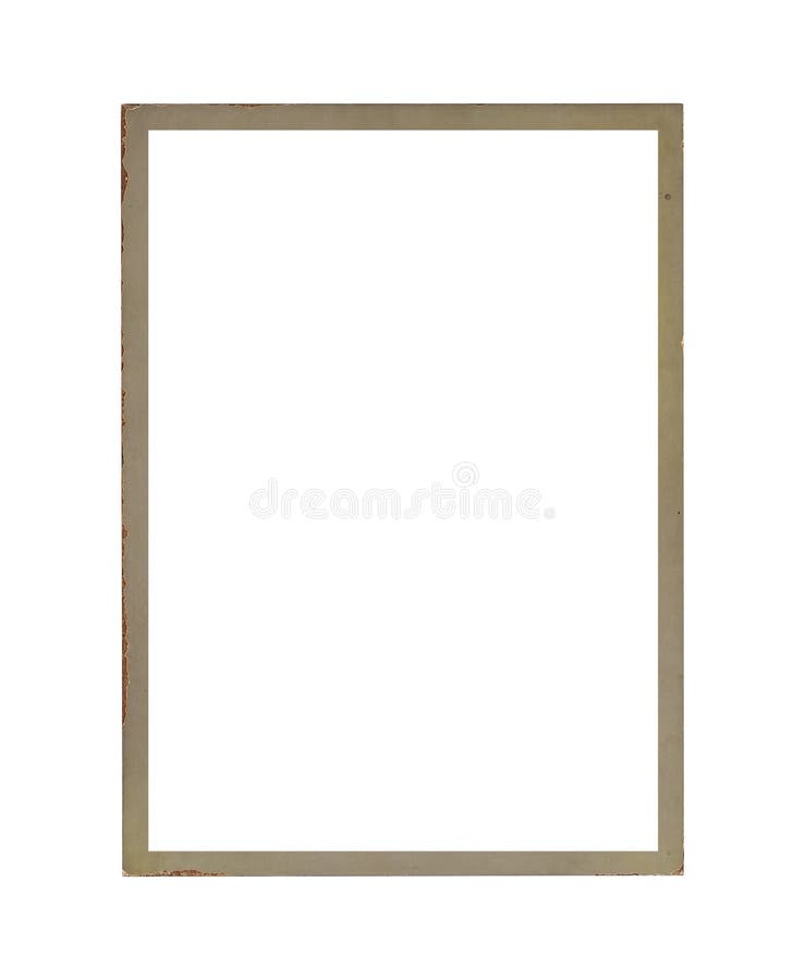 Beige Rectangular Frame for Painting or Picture Isolated on a White ...