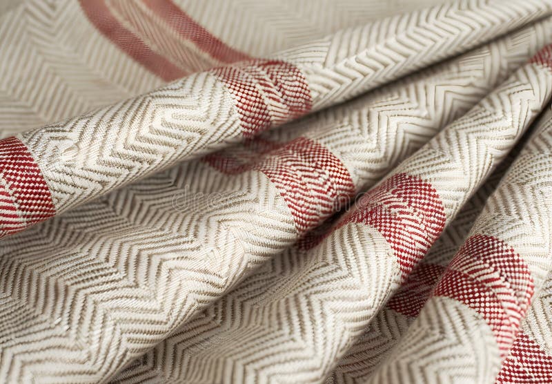 Beige and Red Striped Herringbone Fabric Texture Stock Illustration ...