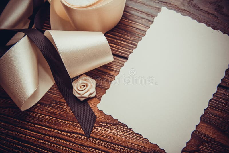Beige ribbon stock photo. Image of angel, decorative - 64735188
