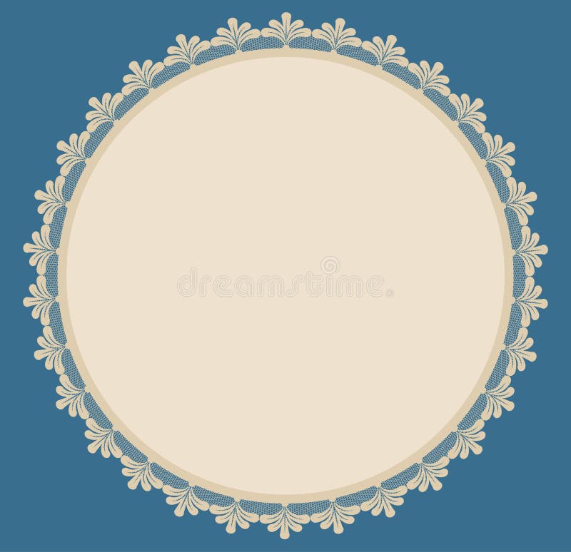 Beige rond kader vector illustratie. Illustration of retro - 32910866