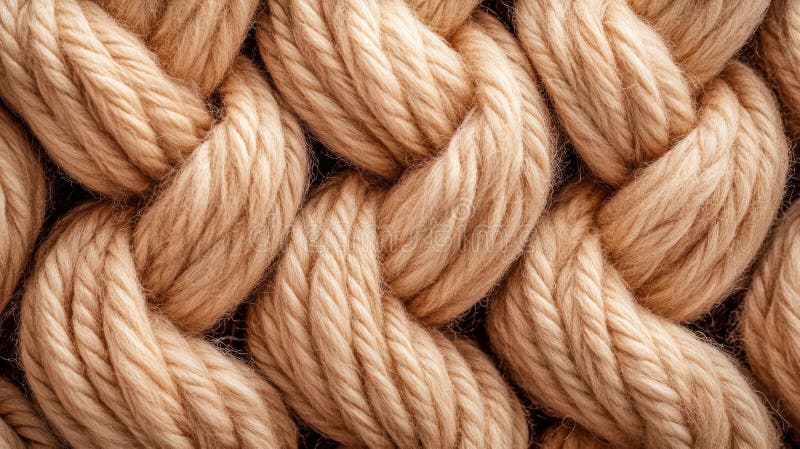Beige Rope Texture Background Intertwined Braid Pattern Stock ...