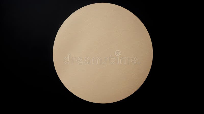 Beige Round Paper Note on a Black Background. Brainstorming Template ...