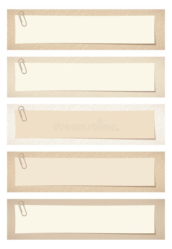 Beige Rustic Blank Web Banners. Vector Eps-10 Stock Vector ...