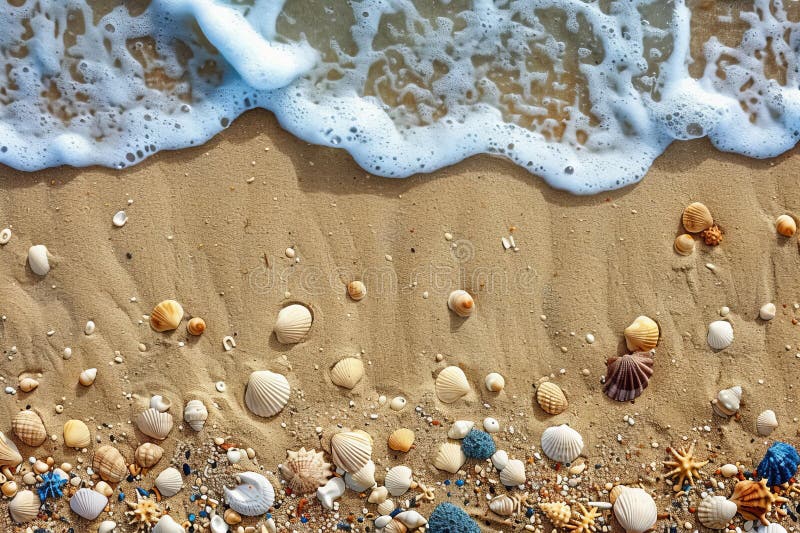 Beige Sand Background with Copy Space, Top View. Summer Beach Texture ...