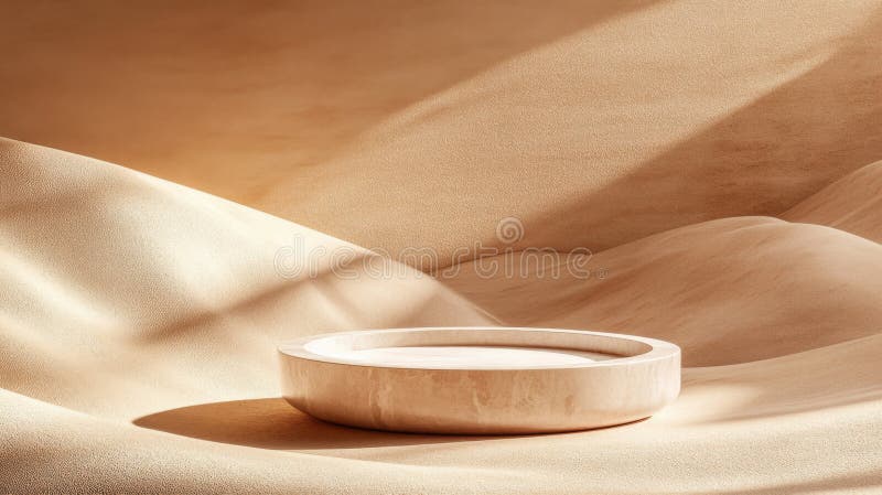 Beige Sand Desert Product Display Platform Stock Illustration ...