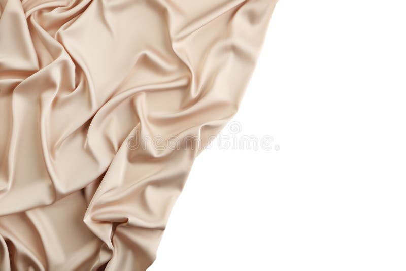 Beige satin cloth stock image. Image of drapery, fabric - 111345843