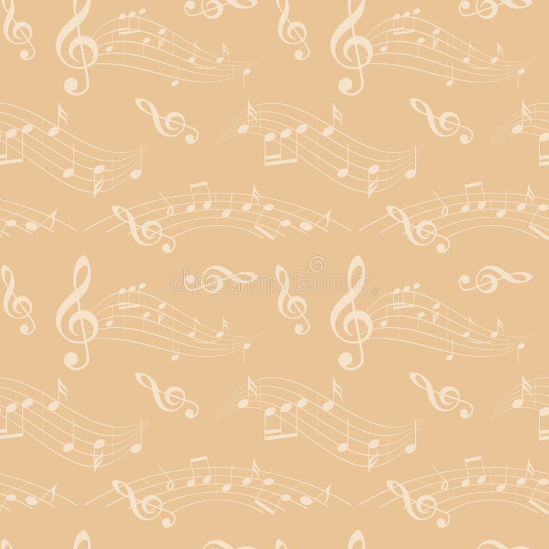 Beige Music Notes Background Stock Illustrations – 305 Beige Music ...