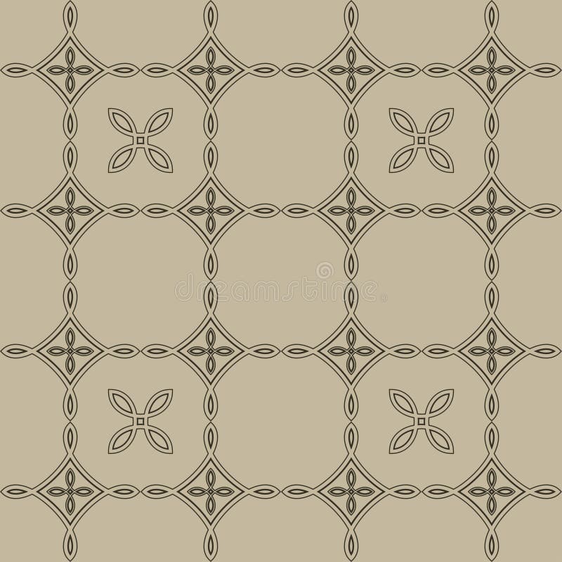 Beige Seamless Pattern with Decorative Ornaments. Good for Menus ...
