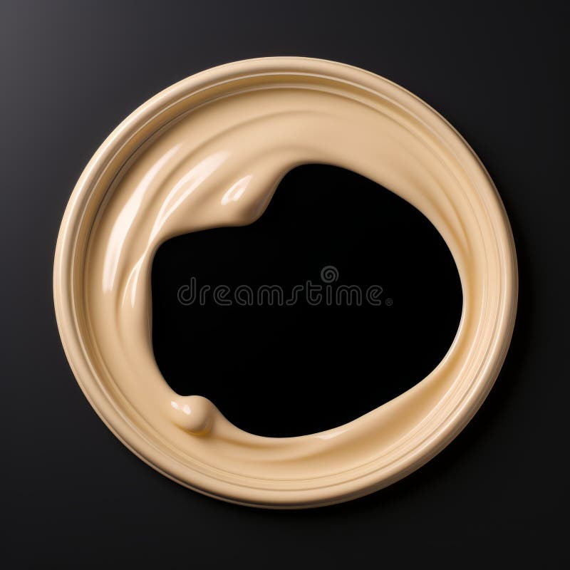 Beige Slime Minimalistic Round Picture Frame. Stock Illustration ...