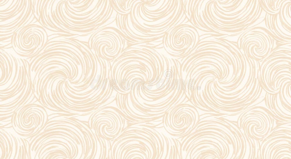 Beige Spiral Pattern Featuring Swirls Arranged in a Continuous ...