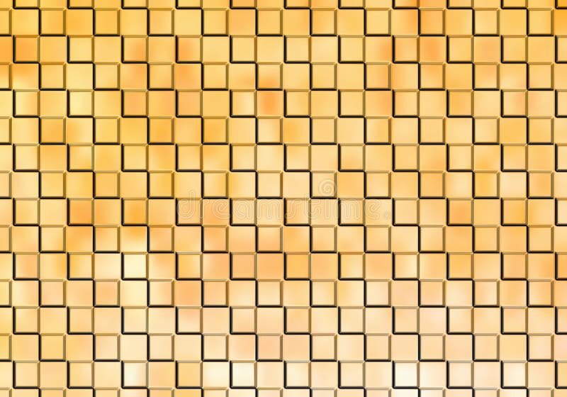 Beige Squares Background. Mosaic Tiles Pattern Computer Generated ...