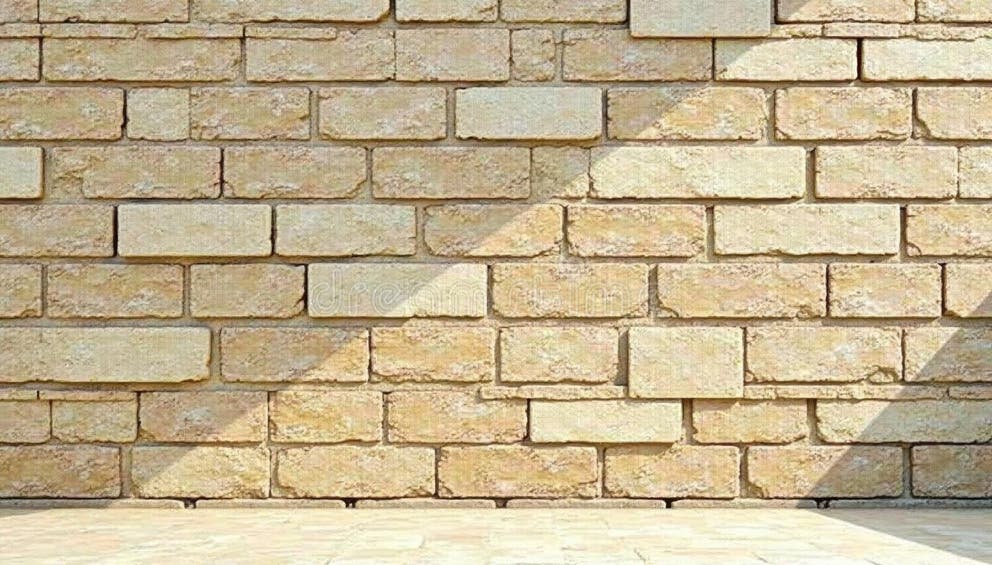 Beige Stone Brick Wall Panorama, Textured Background, Masonry ...