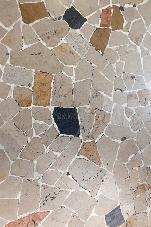 Beige Stone Mosaic Pattern Floor or Wall Background Stock Photo - Image ...