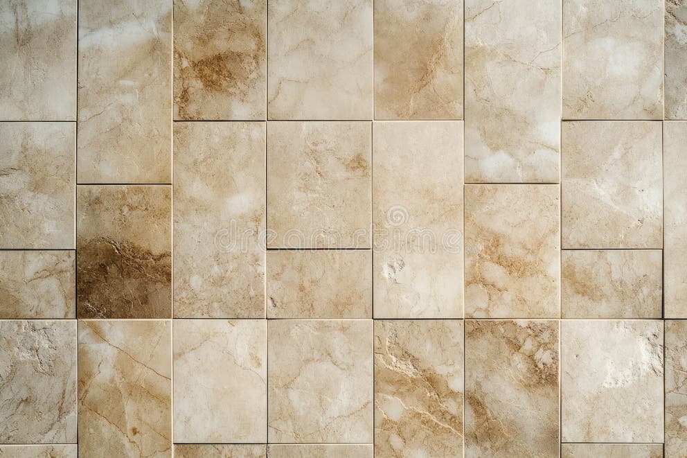 Textured Beige Stone Tile Pattern with Subtle Marble Finish. Neural ...