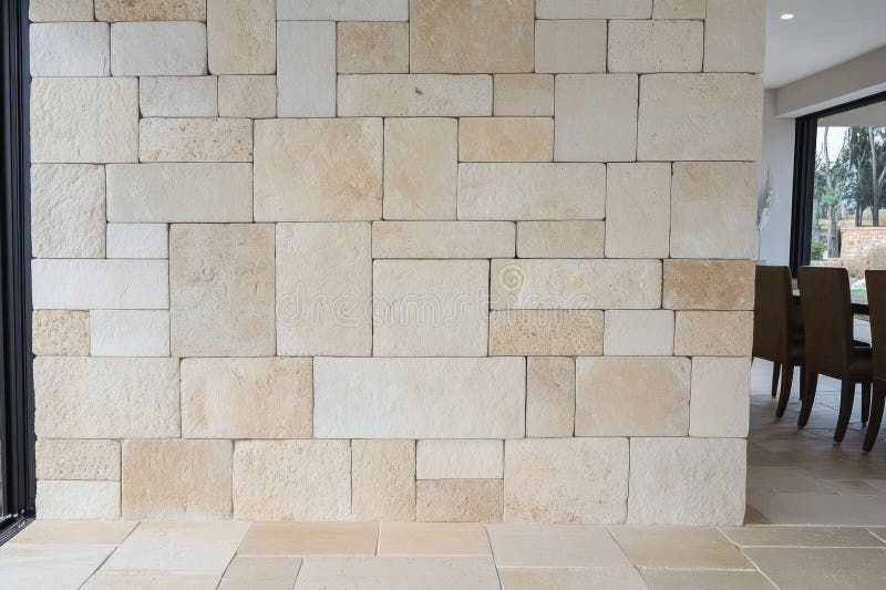 Beige Stone Wall with Textured Surface Pattern. AI Generative Stock ...