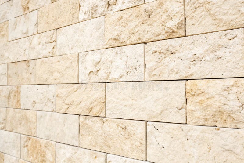 Beige Stone Wall Tiled Texture As Natural Background Stock Illustration ...