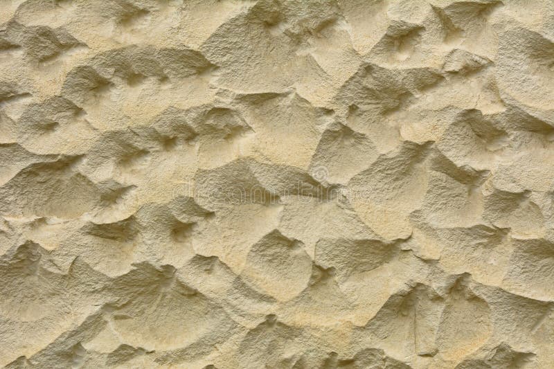 Beige Stone Wall with Wavy Surface Stock Image - Image of natural ...