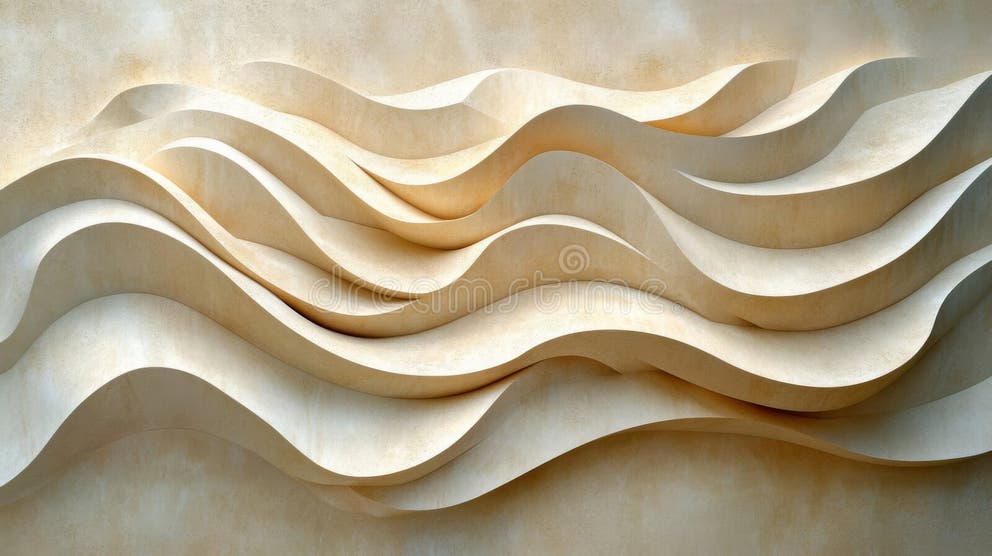 Beige Stone Wave Texture Abstract Background Stock Illustration ...