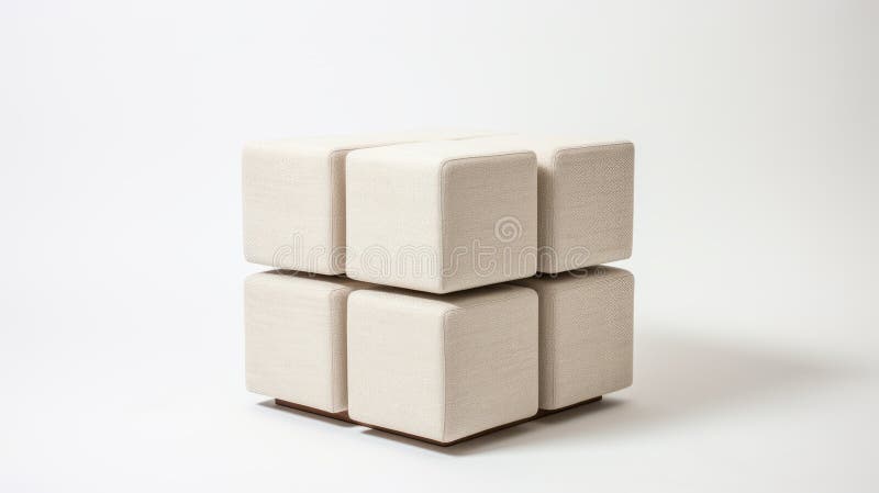 Beige Stool in the Style of Modular Constructivism at Snc Studio Stock ...