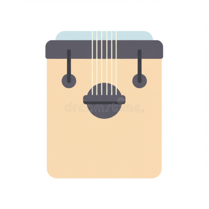 Beige Stringed Musical Instrument Icon Stock Illustration ...