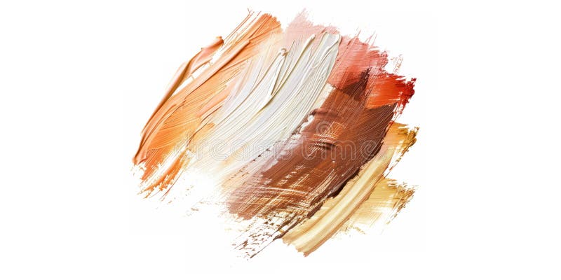 Beige Strokes of Various Foundations Forming a Color Wheel on White ...