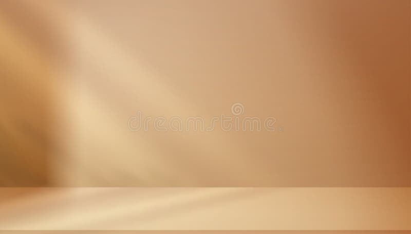 Beige Studio Background,Podium Display with Shadow Leaves on Table Top ...