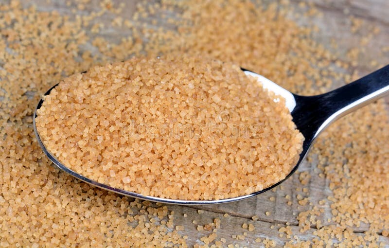 Beige Sugar in a Silverware on Table Stock Photo - Image of ingredient ...
