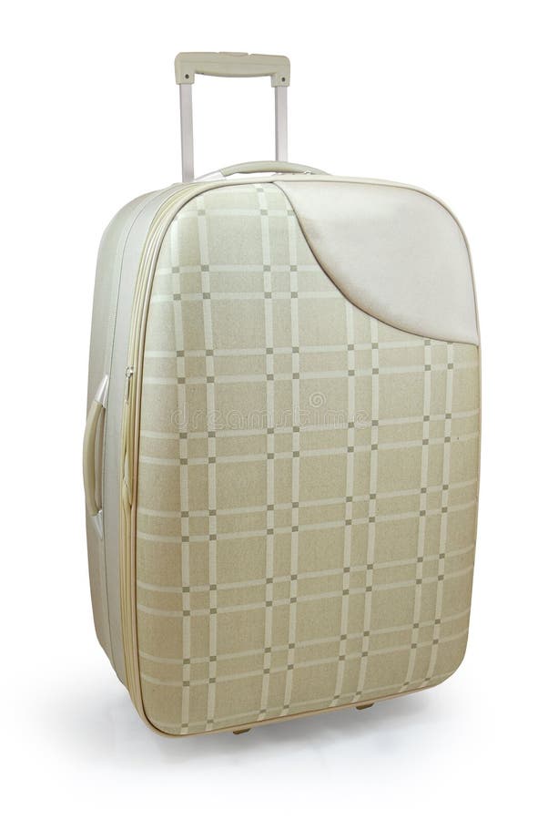 Beige travel suitcase stock photo. Image of summer, brown - 2284252