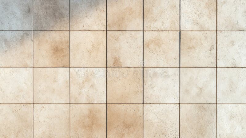 Beige Travertine Tile Layout with Smooth and Weathered Surface Gradient ...
