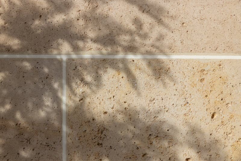 Beige Travertine Tile Wall, Natural Limestone Bricks in Sunlight with ...