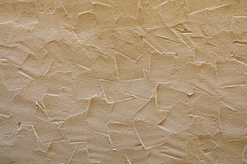 Beige Wall of Embossed Decorative Plaster Stock Image - Image of beige ...