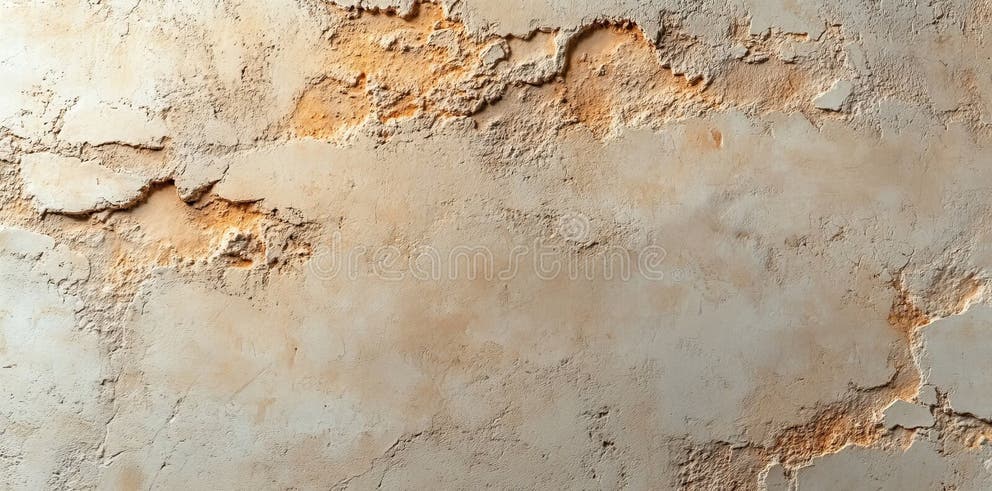 A Beige Wall Features Parallel Lines Made by Decorative Plastering ...