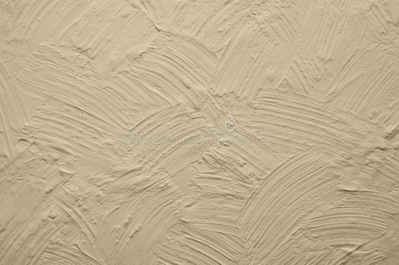 Decorative Plaster. Wall Stucco Texture. in Style Waves, Beige Color ...