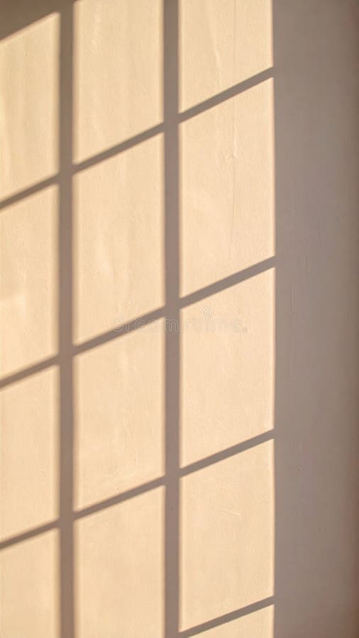 Beige Wall with Sunlight Grid Window Shadow Stock Illustration ...