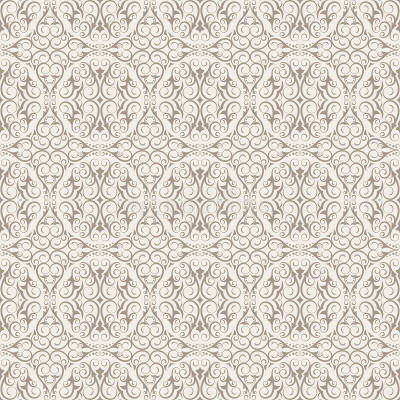 Beige wallpaper pattern stock vector. Illustration of flora - 27771588