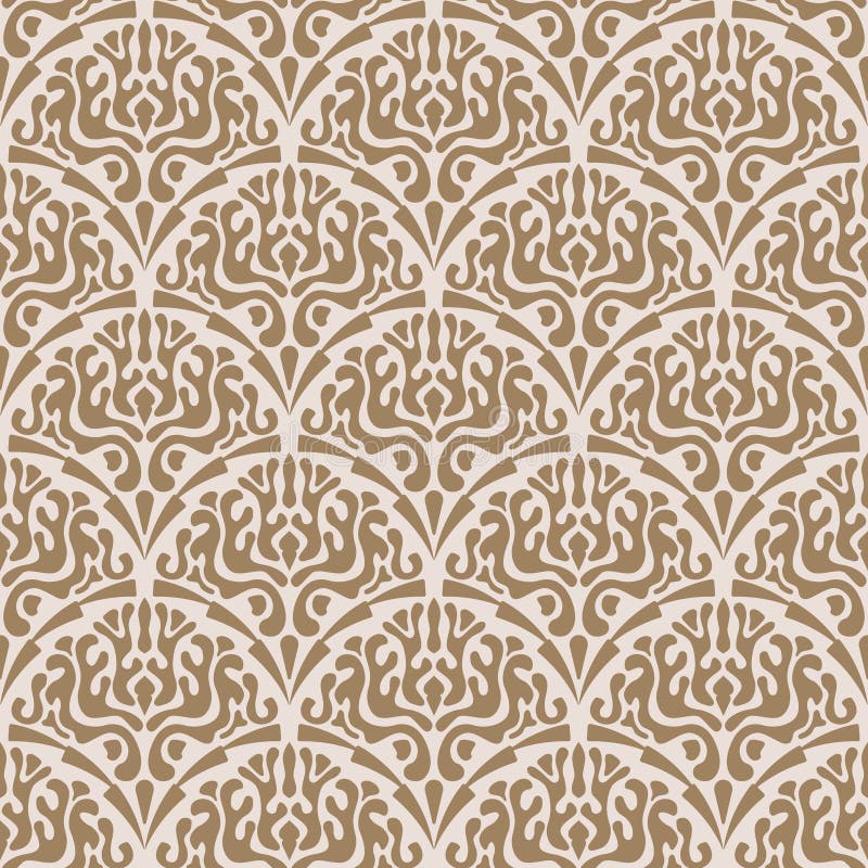 Beige wallpaper pattern stock vector. Illustration of revival - 27771587