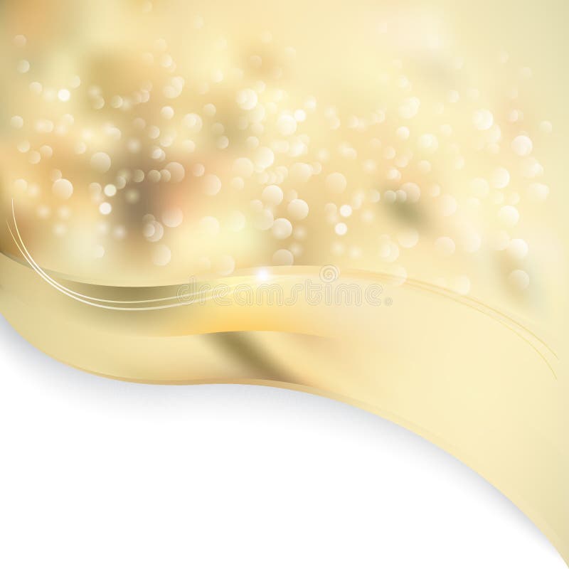 Beige Wave Border Presentation Background Vector Illustration Beautiful ...