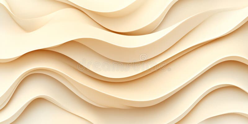 Beige Wave Texture Wallpaper with Soft Ivory Gradient, Minimalist ...