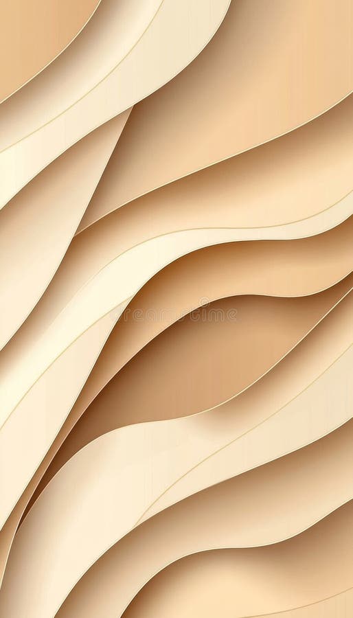 Beige Waves Background with Abstract Flow and Elegant Smooth Lines for ...