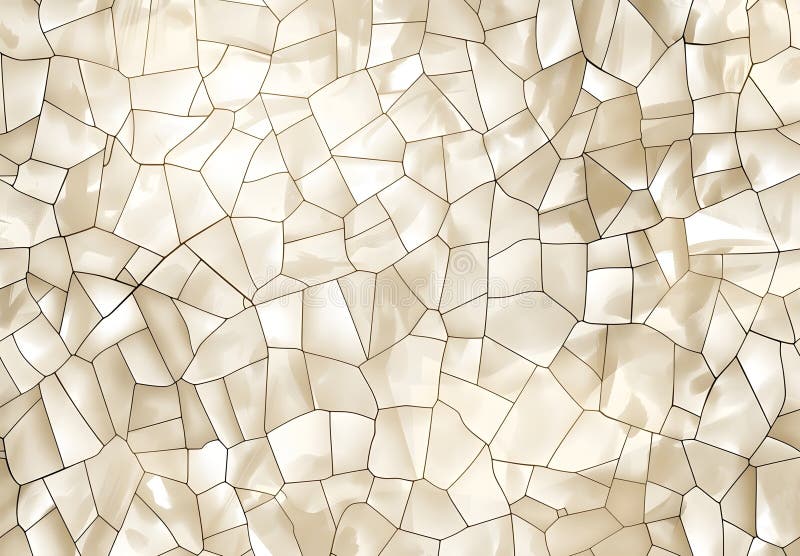 Beige and White Cracked Mosaic Texture Background Stock Illustration ...