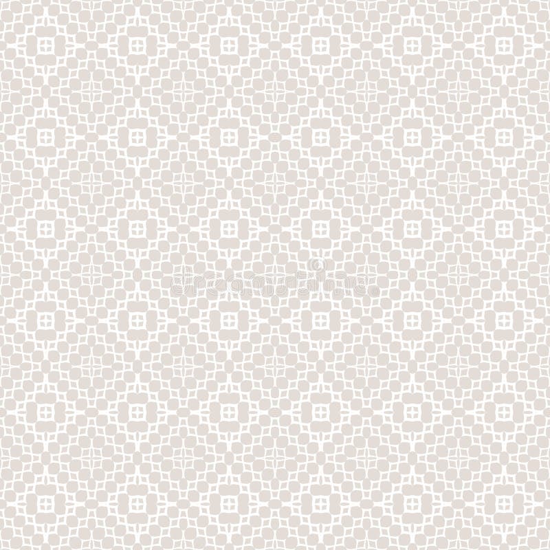 Beige And White Elegant Mesh Seamless Pattern Vector Texture Of Lace Lattice Stock Vector